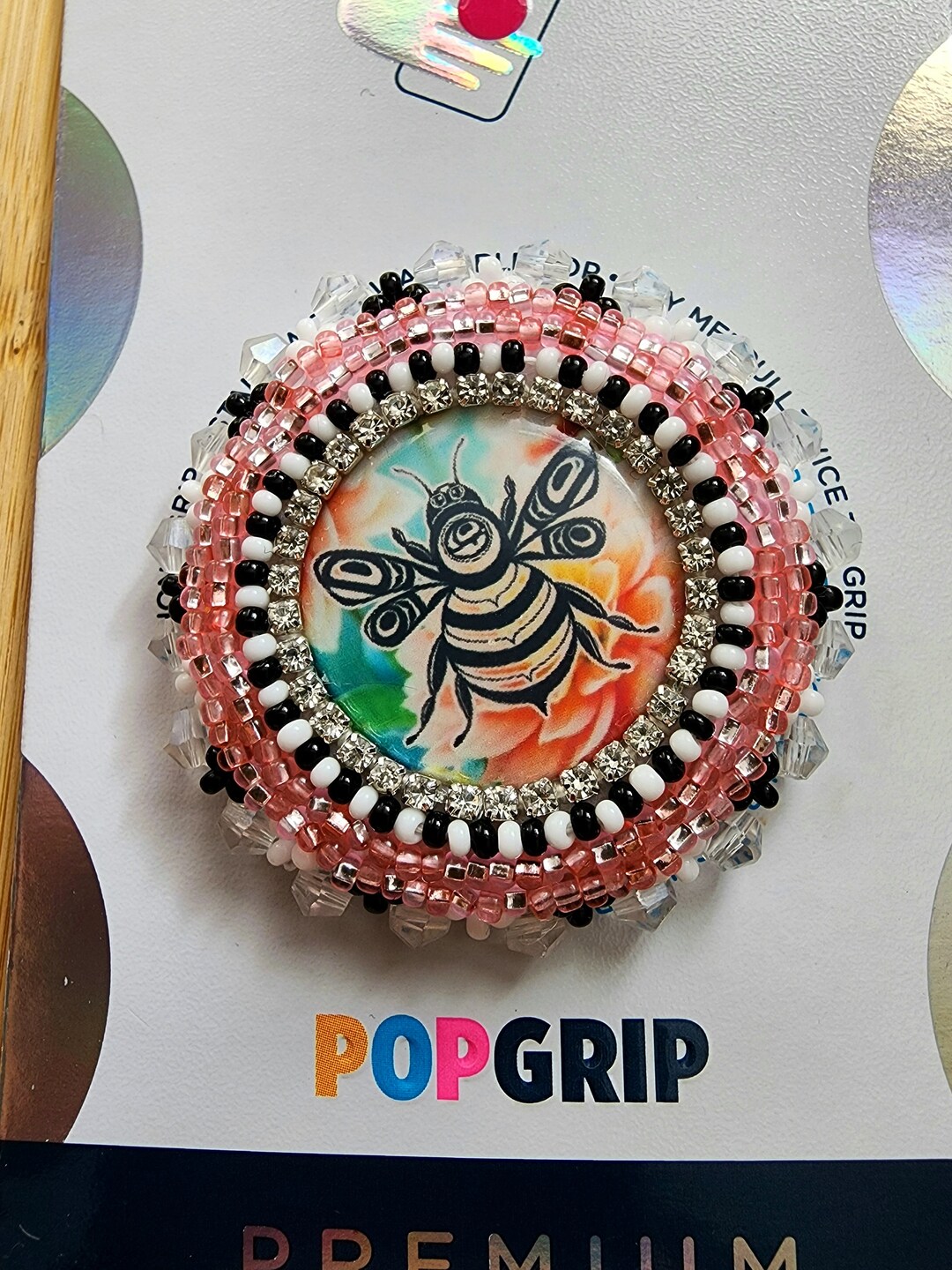 Beaded Pop Socket Indigenous Bee - Etsy Canada