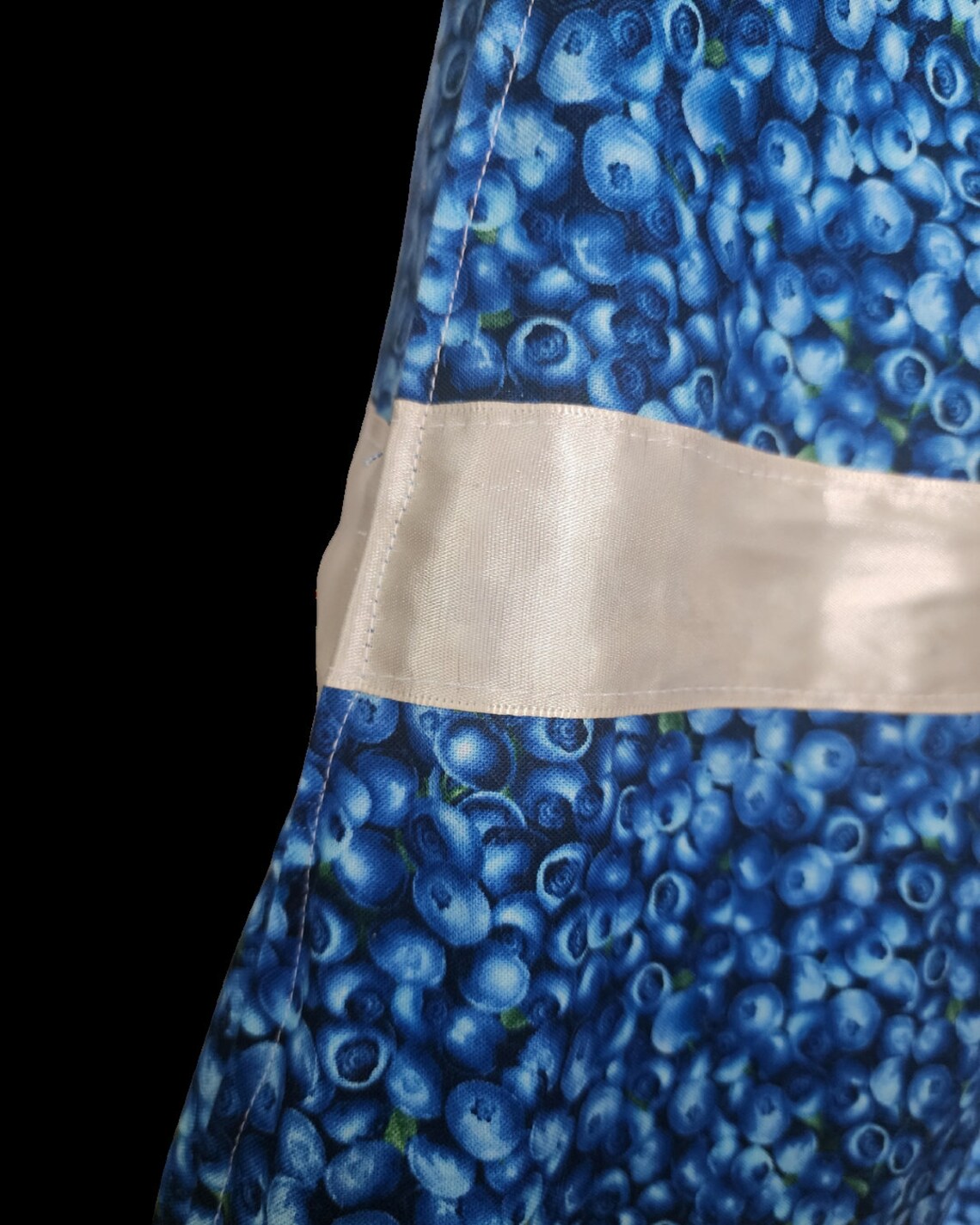 Ribbon Skirt Metis Indigenous Blueberries Berry Blue Pockets Buttons ...