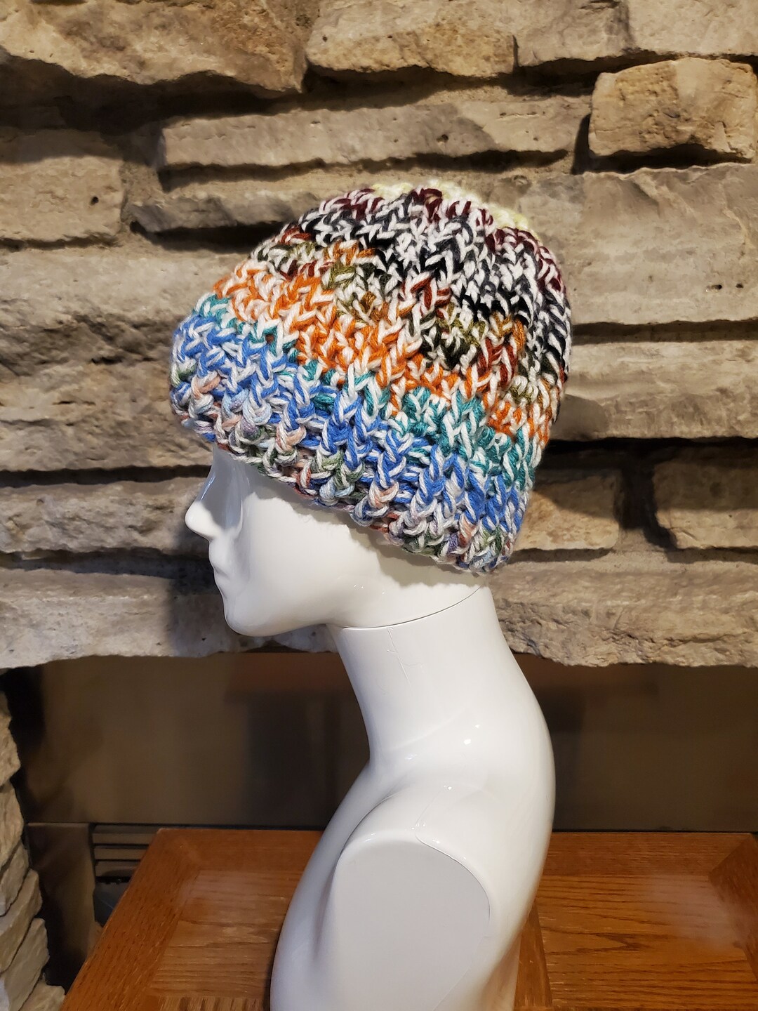 Scrap Yarn Hat/eclectic Scrap Yarn Hat/unisex Hat/multi Color Hat ...