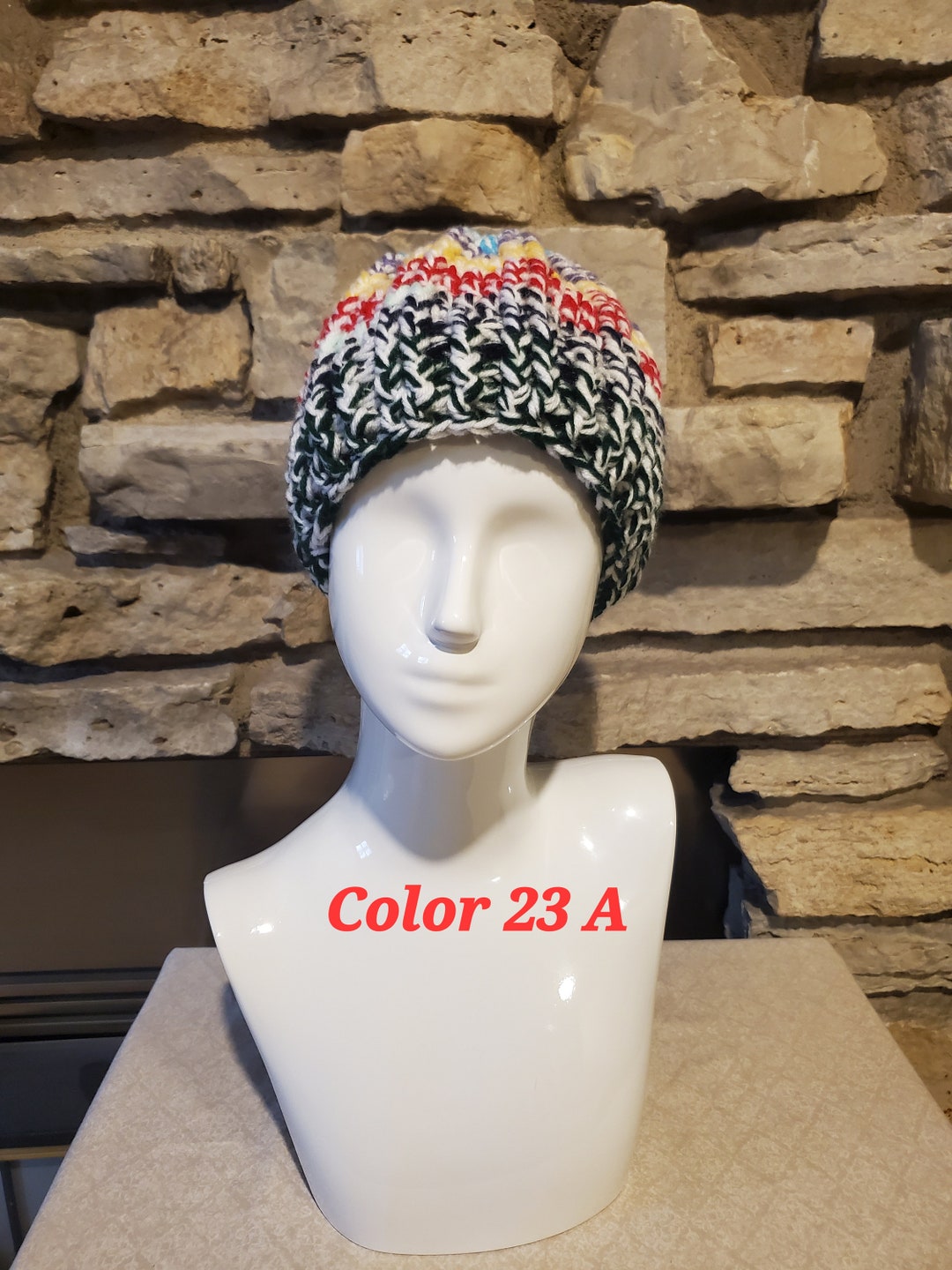 Scrap Beanie/unisex Multicolor Scrap Crochet Beanie Handmade Hat/unique ...