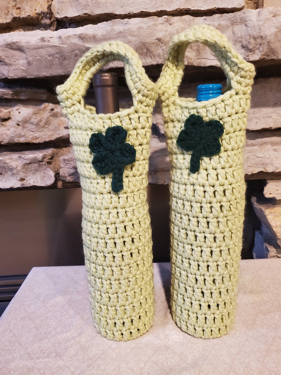 Wine Bottle Carrier/bottle Caddy/st. Patrick's Day/shamrock/hostess ...
