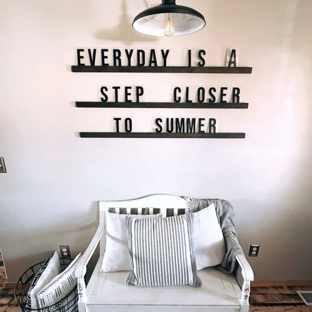 XL LETTERBOARD, Summer Wall Signs, Custom Quote Sign, Wood Words ...