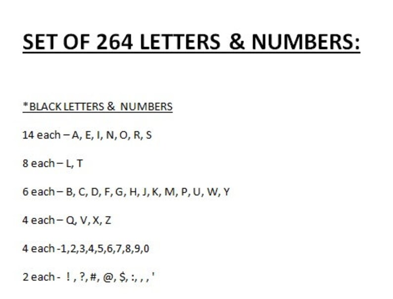 LETTER PACKS for Our XL Letter Boards | Etsy