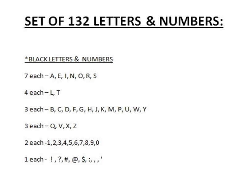 LETTER PACKS for Our XL Letter Boards | Etsy