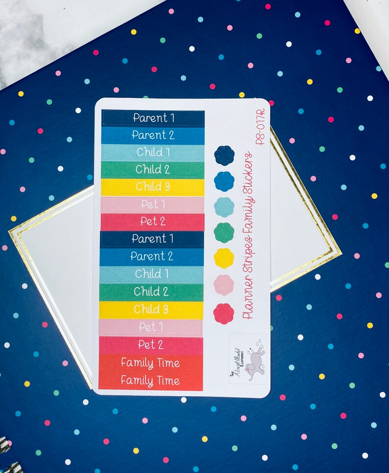 Family Labels or Section Dividers for Teacher Planner - Etsy
