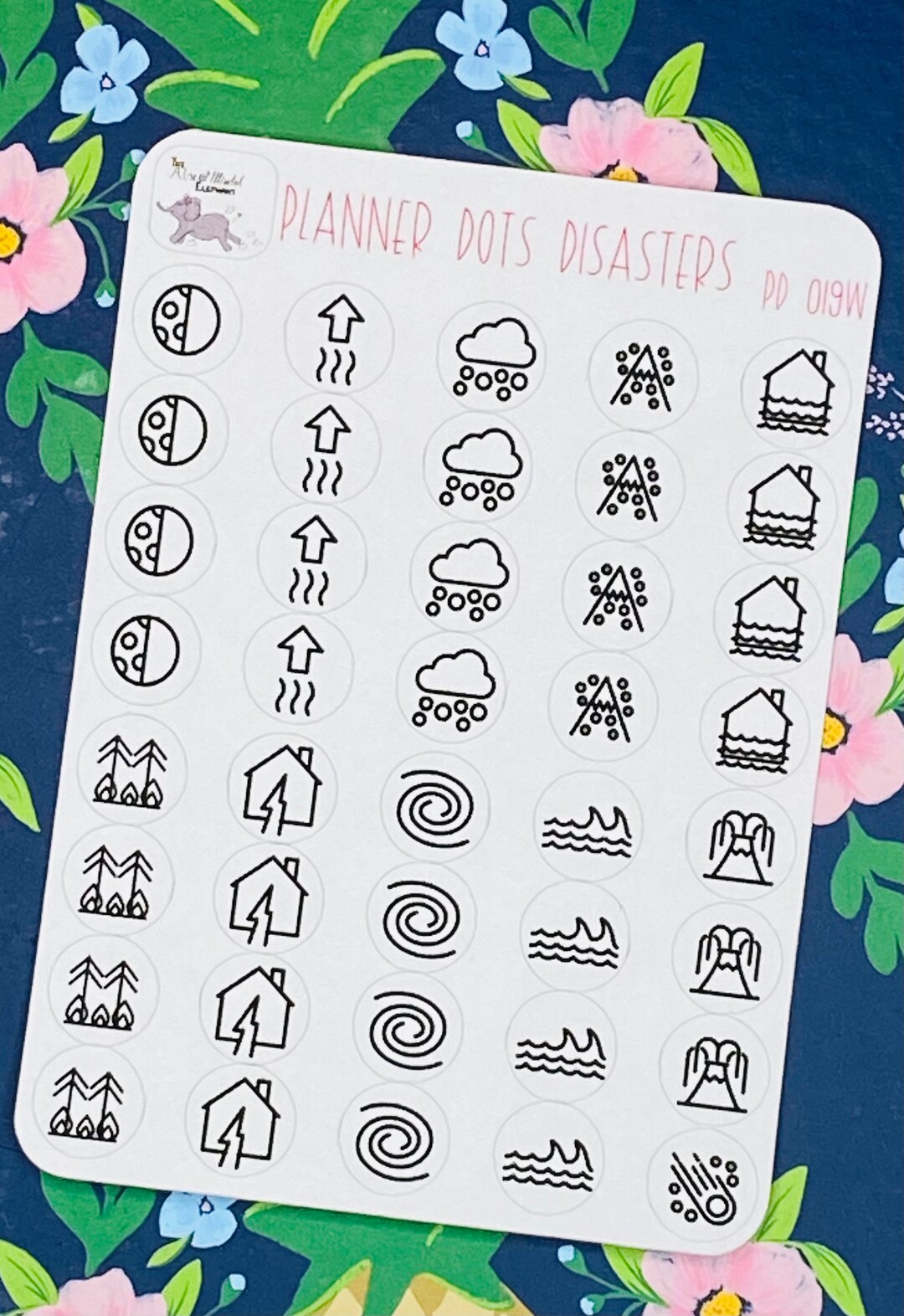 Disaster Symbol Icon Dots for Planners Extreme Weather Tracking ...