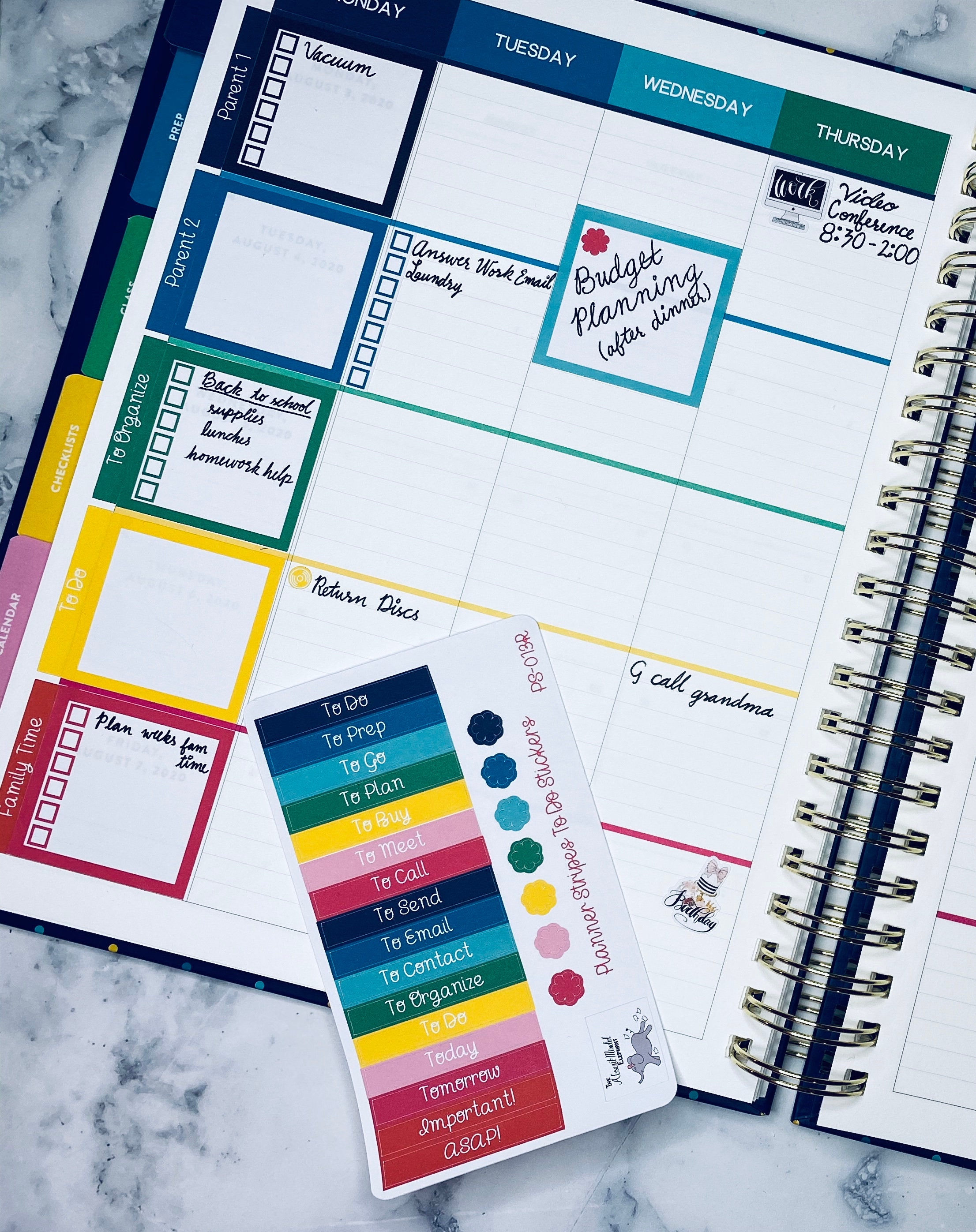 Family Labels or Section Dividers for Teacher Planner - Etsy