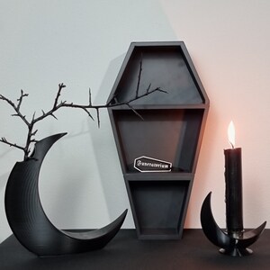 Hanging Coffin Shelf, Tabletop Coffin Shelf, Curiosities Shelf, Crystal ...