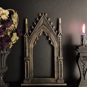 Gothic Cathedral Window Frame – 3D Printed Gothic Wall Decor, Black or ...