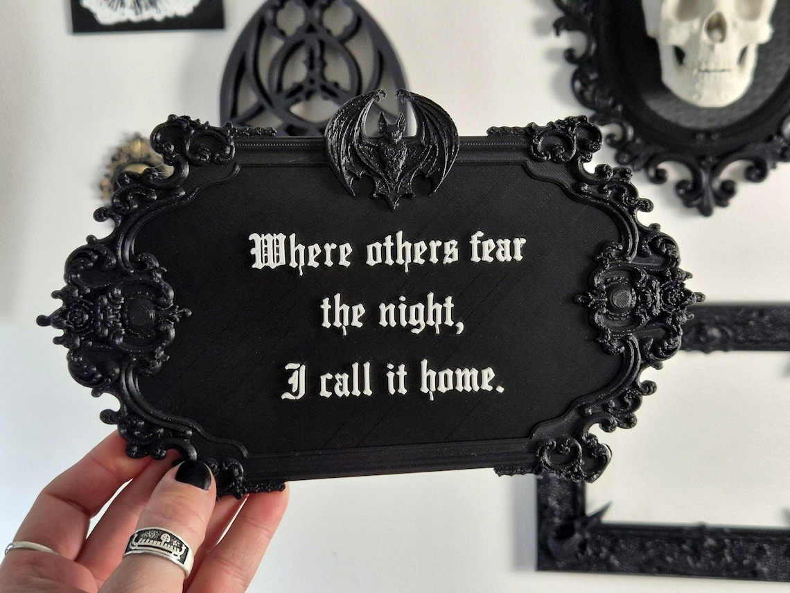 Gothic Wall Art Vampire Plaque | Victorian Gothic Home Decor | 3D ...