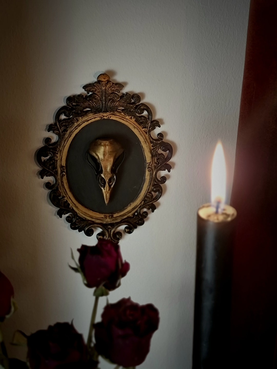 Gothic Victorian Raven Skull Frame gabriel - Etsy Canada