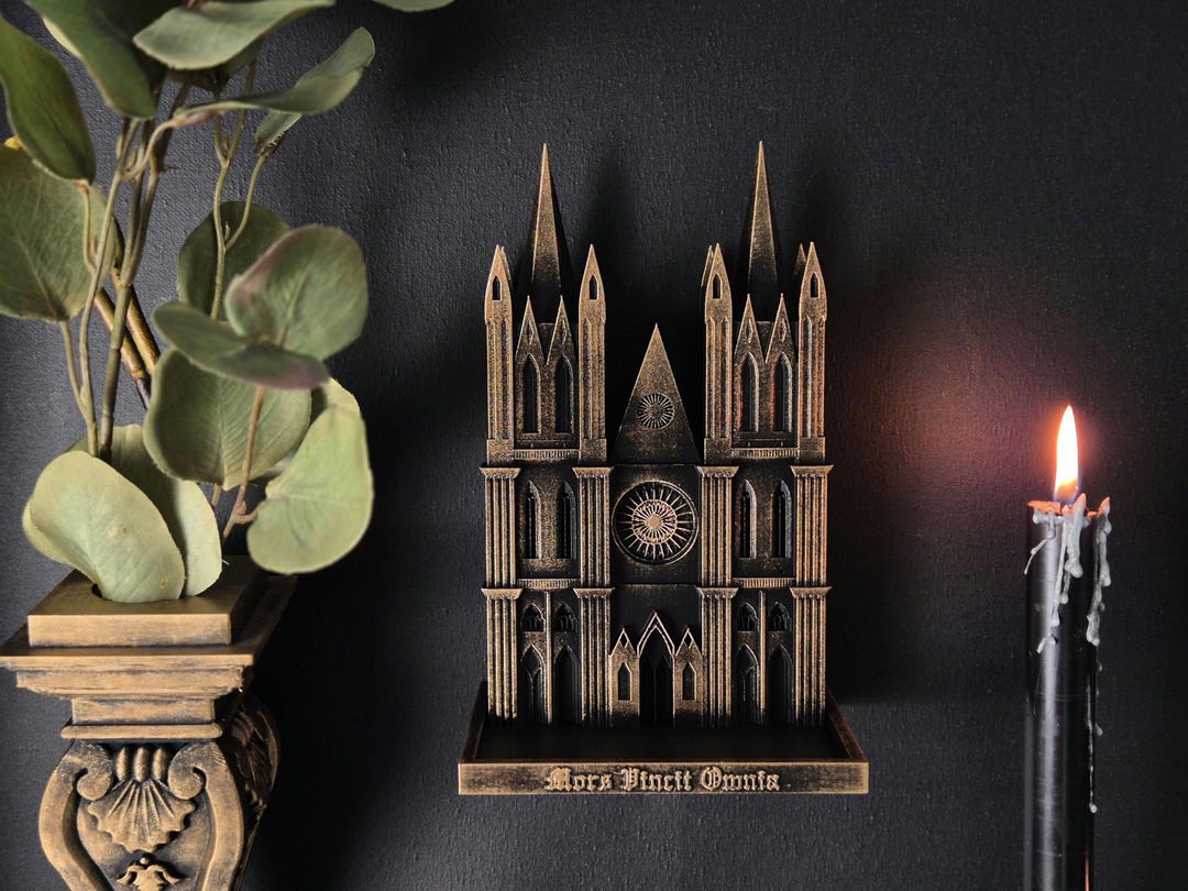 Gothic Cathedral Shelf | 3d-printed Gothic Wall Decor | Candle Holder ...