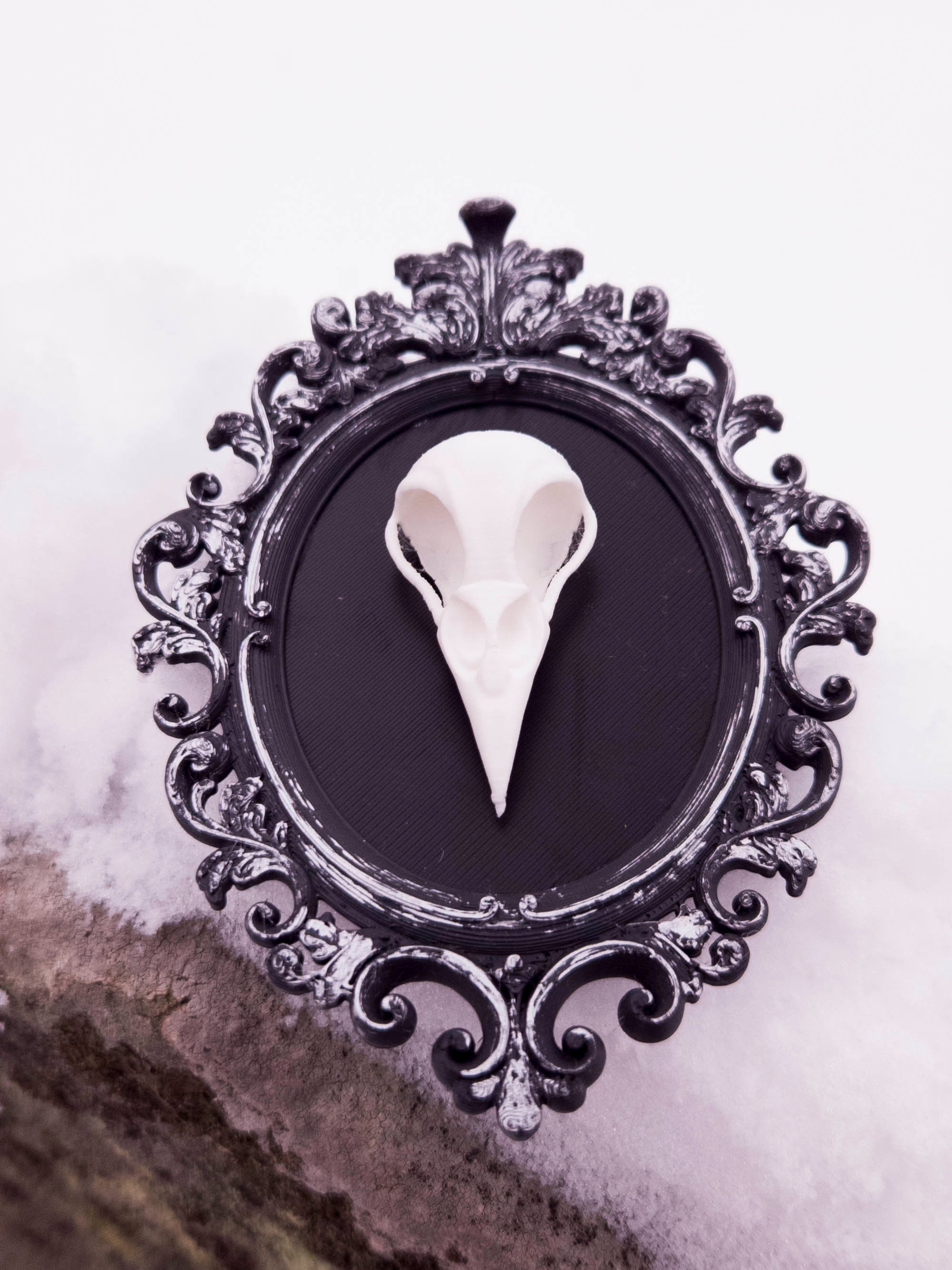 Gothic Victorian Raven Skull Frame louis - Etsy