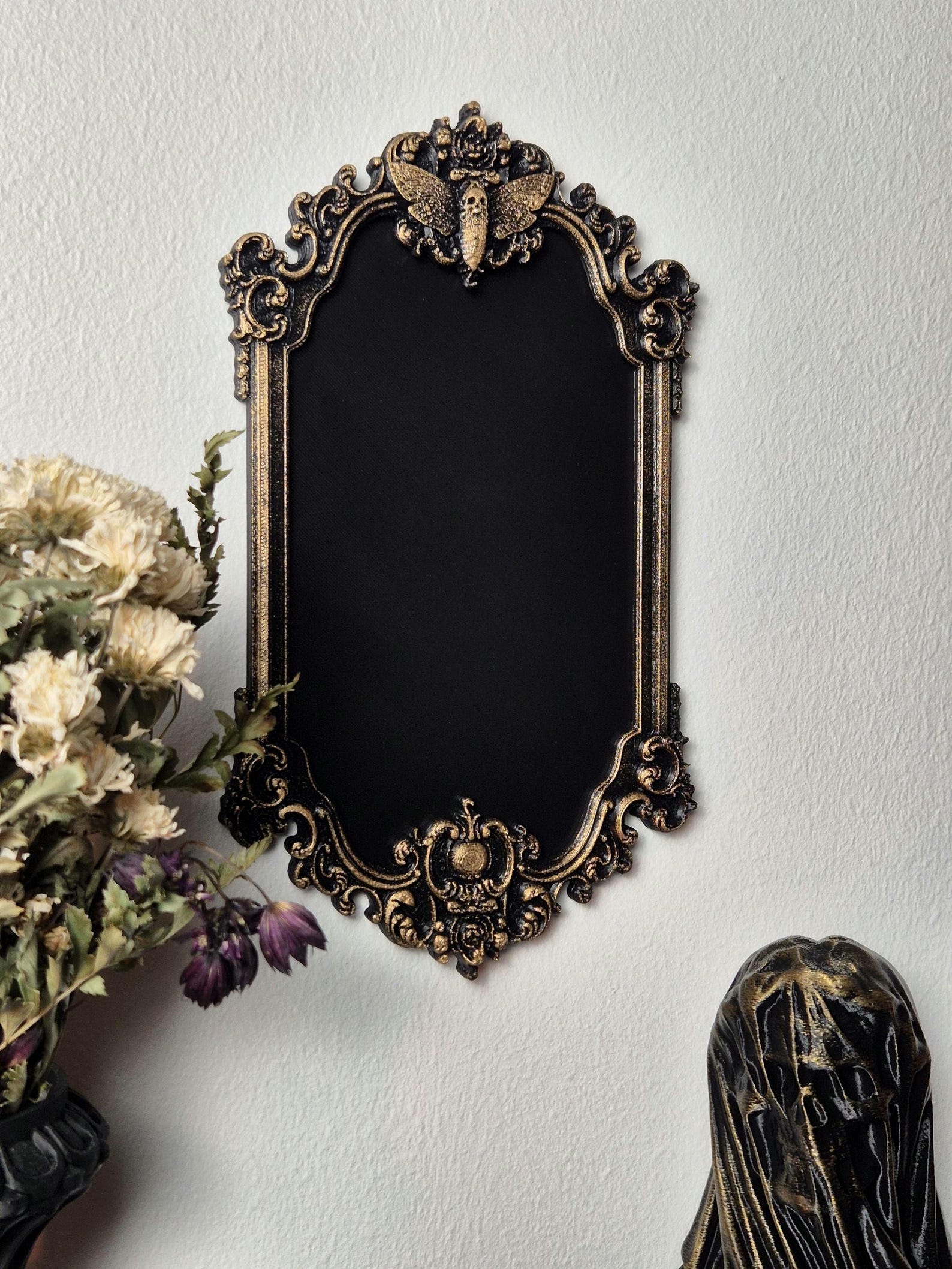 Gothic Victorian Death Moth Frame – Macabre Wall Art, Baroque Gothic ...