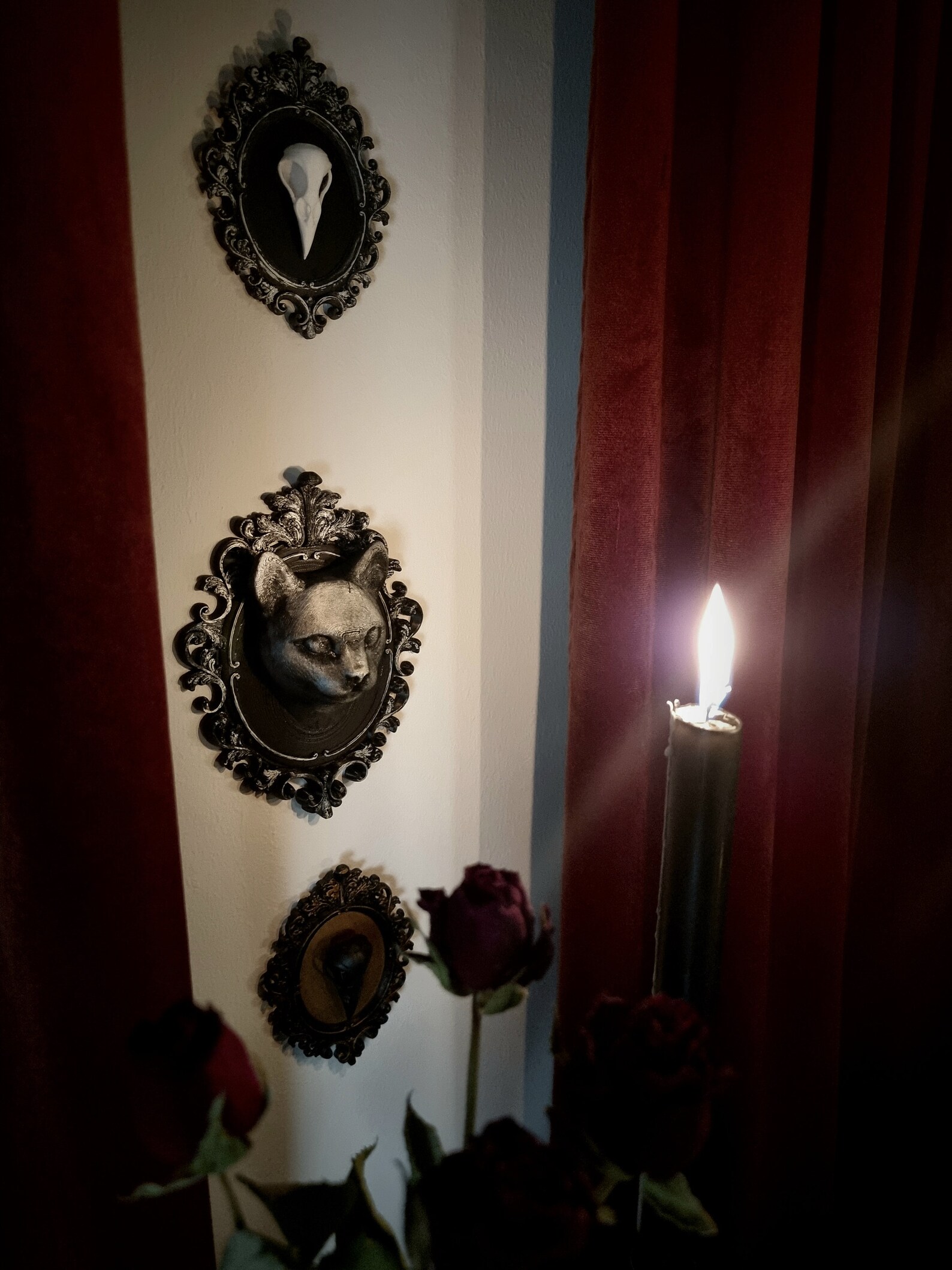 Gothic Victorian Raven Skull Frame louis - Etsy