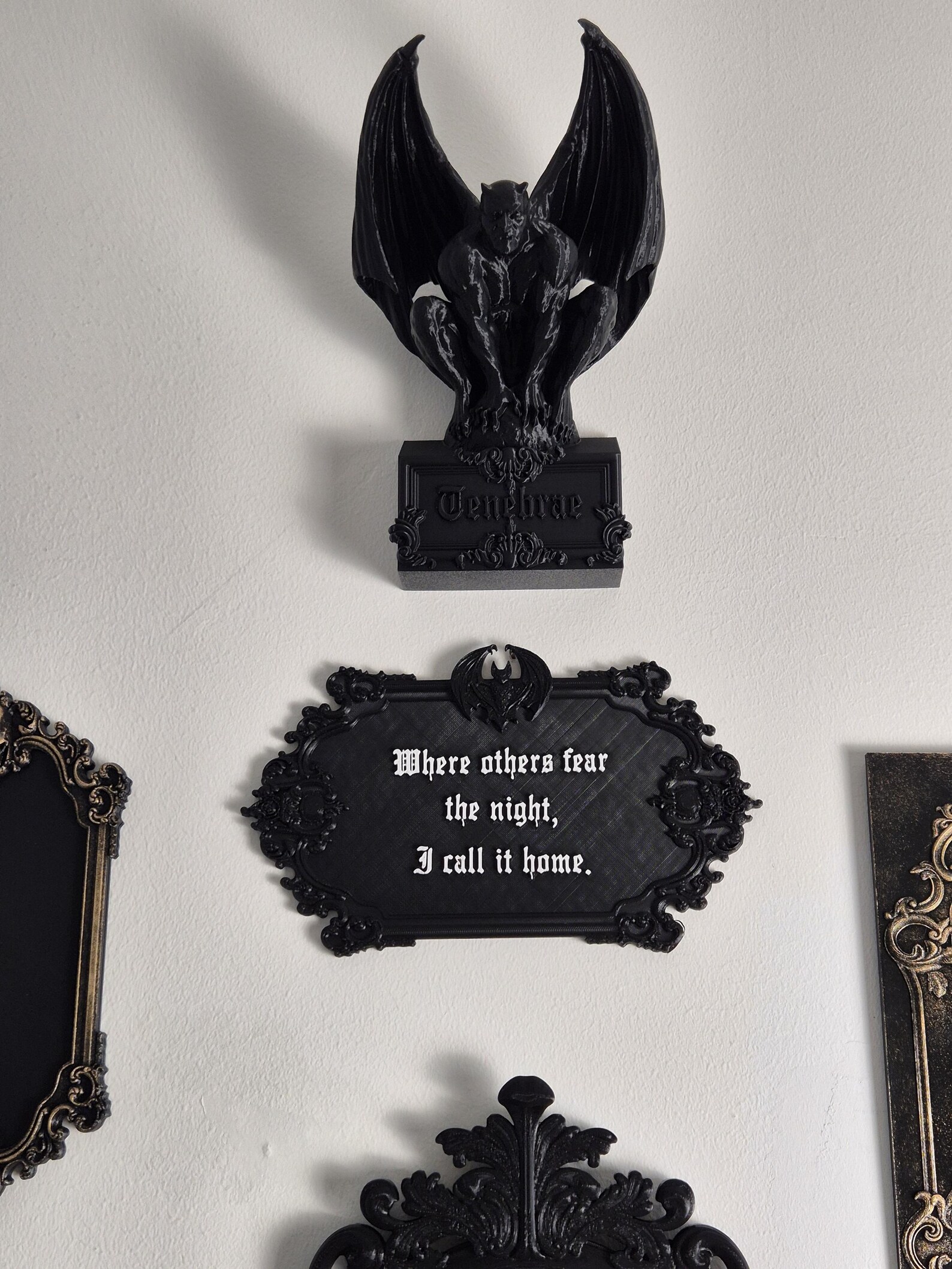 Gothic Wall Art Vampire Plaque | Victorian Gothic Home Decor | 3D ...