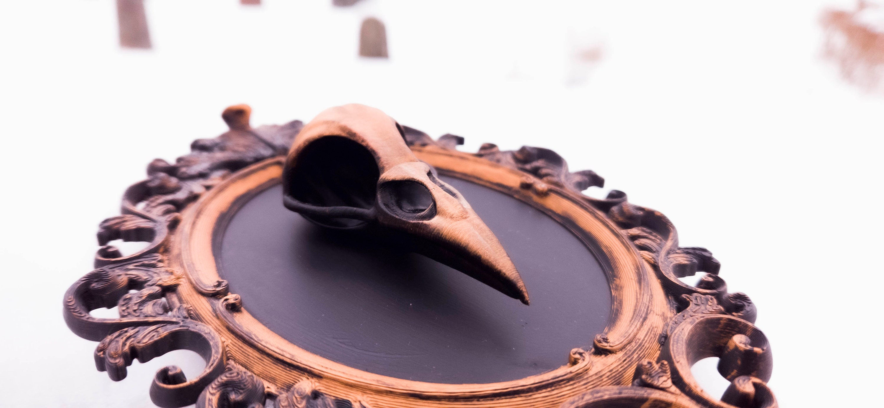 Gothic Victorian Raven Skull Frame gabriel - Etsy Canada