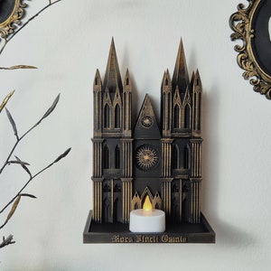 Gothic Cathedral Shelf | 3d-printed Gothic Wall Decor | Candle Holder ...