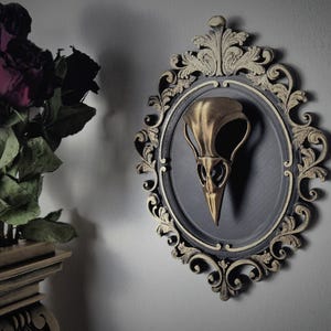 Gothic Victorian Raven Skull Frame "gabriel" – 3D Printed Dark Decor ...