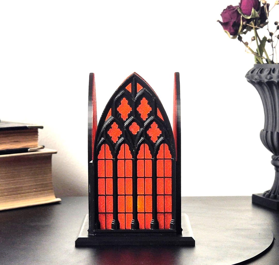 Gothic Window Lantern “santa Sangre” – 3D Printed Gothic Decor, Dark ...
