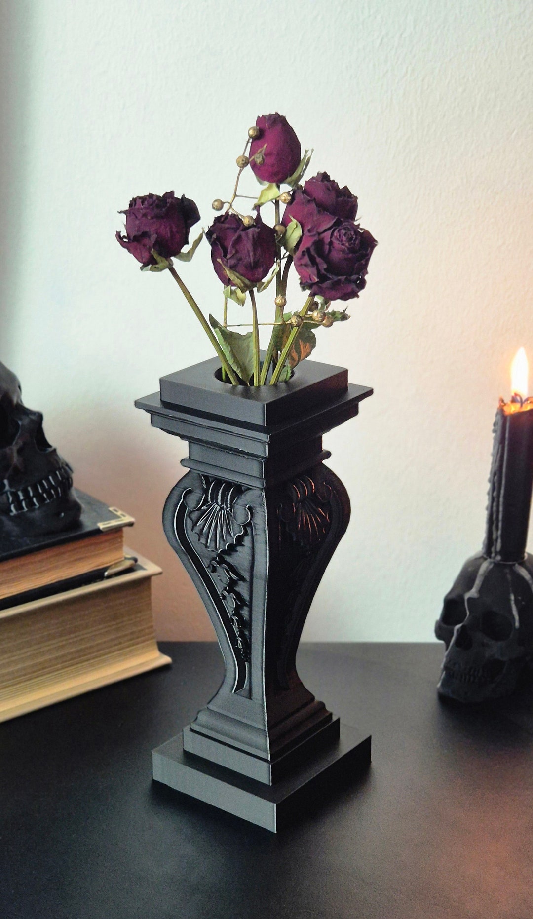 Gothic Vase bacchante, Baroque Vase, Victorian Vase, Dried Flowers Vase ...