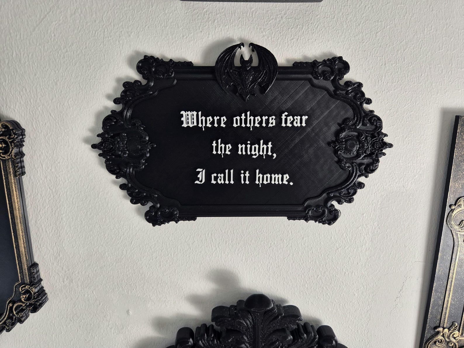 Gothic Wall Art Vampire Plaque | Victorian Gothic Home Decor | 3D ...