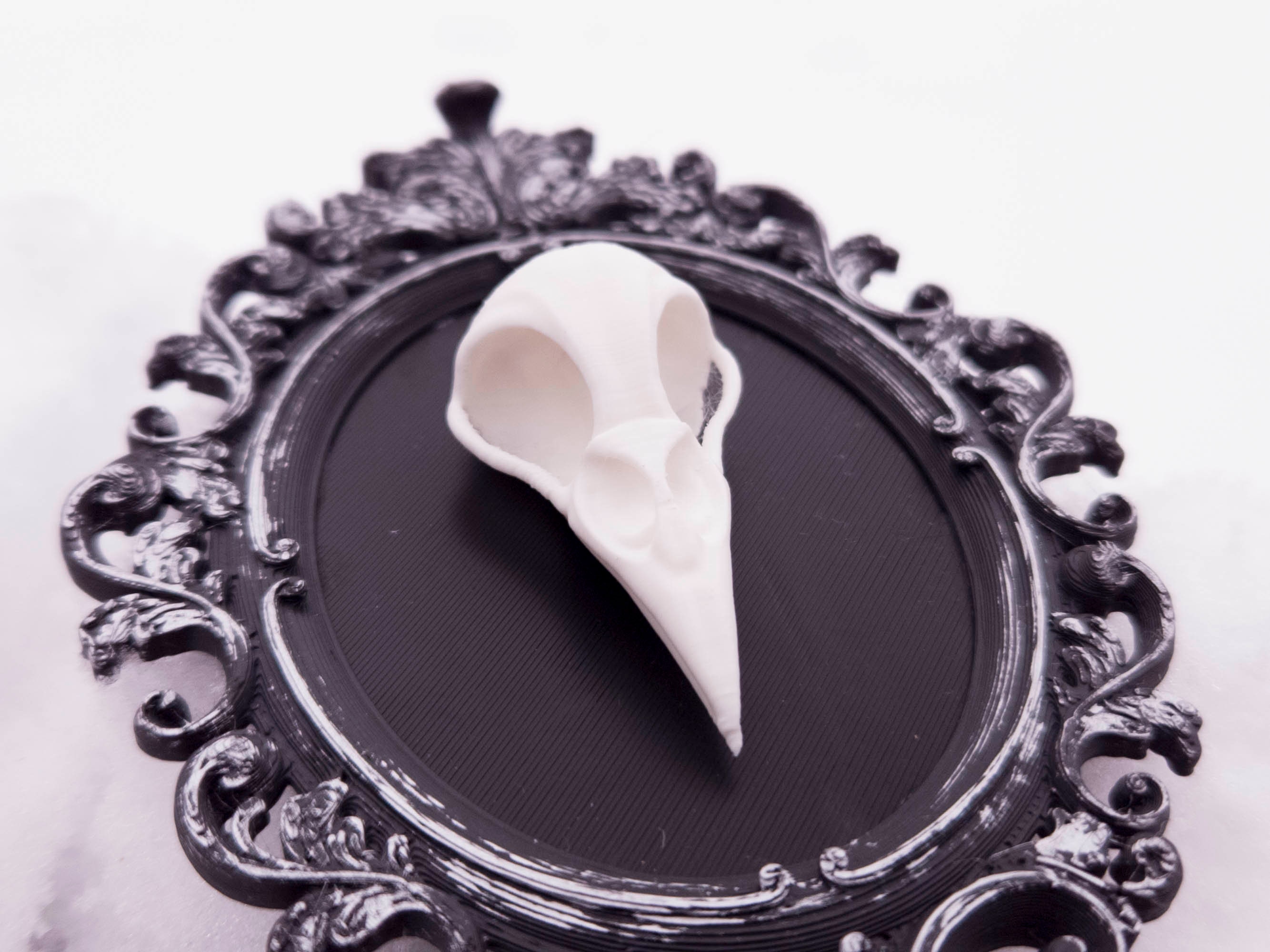 Gothic Victorian Raven Skull Frame louis - Etsy