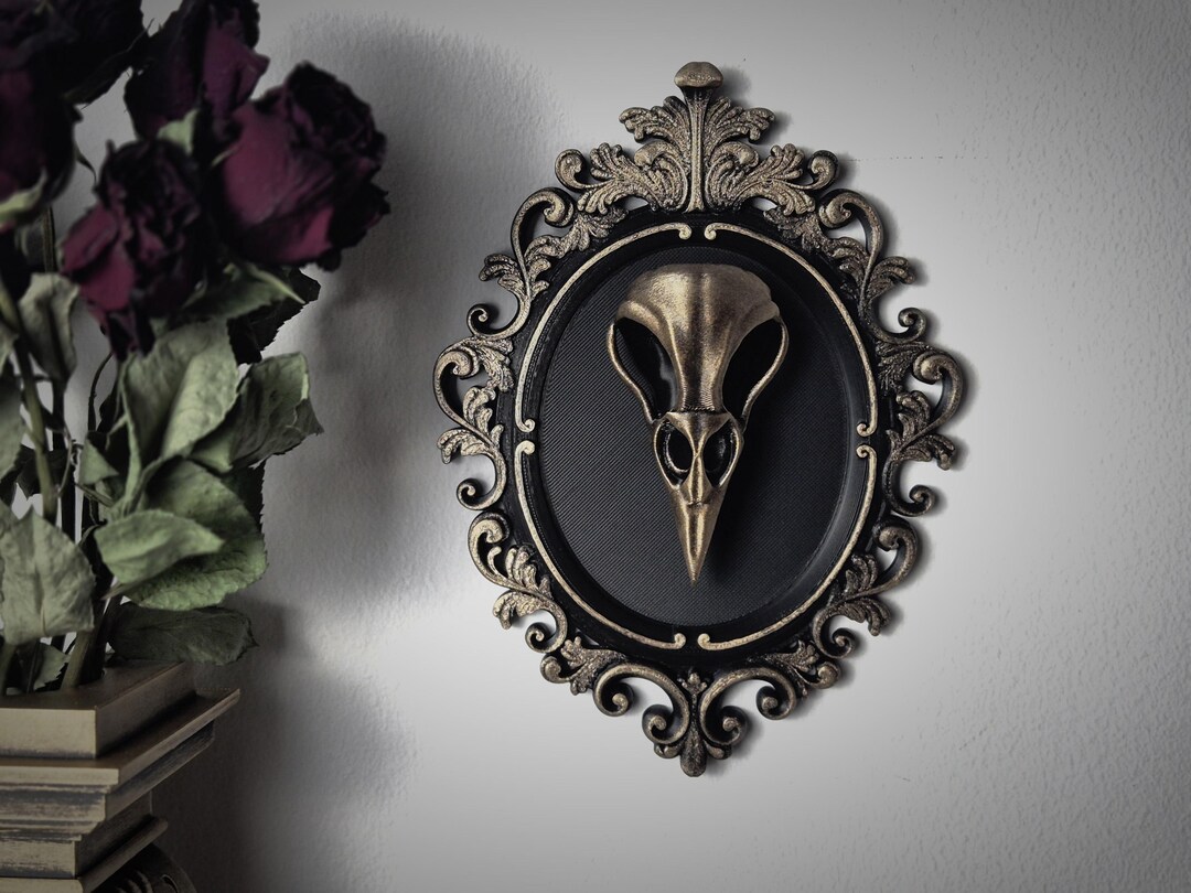 Gothic Victorian Raven Skull Frame "gabriel", 3D-PRINTED - Etsy Canada