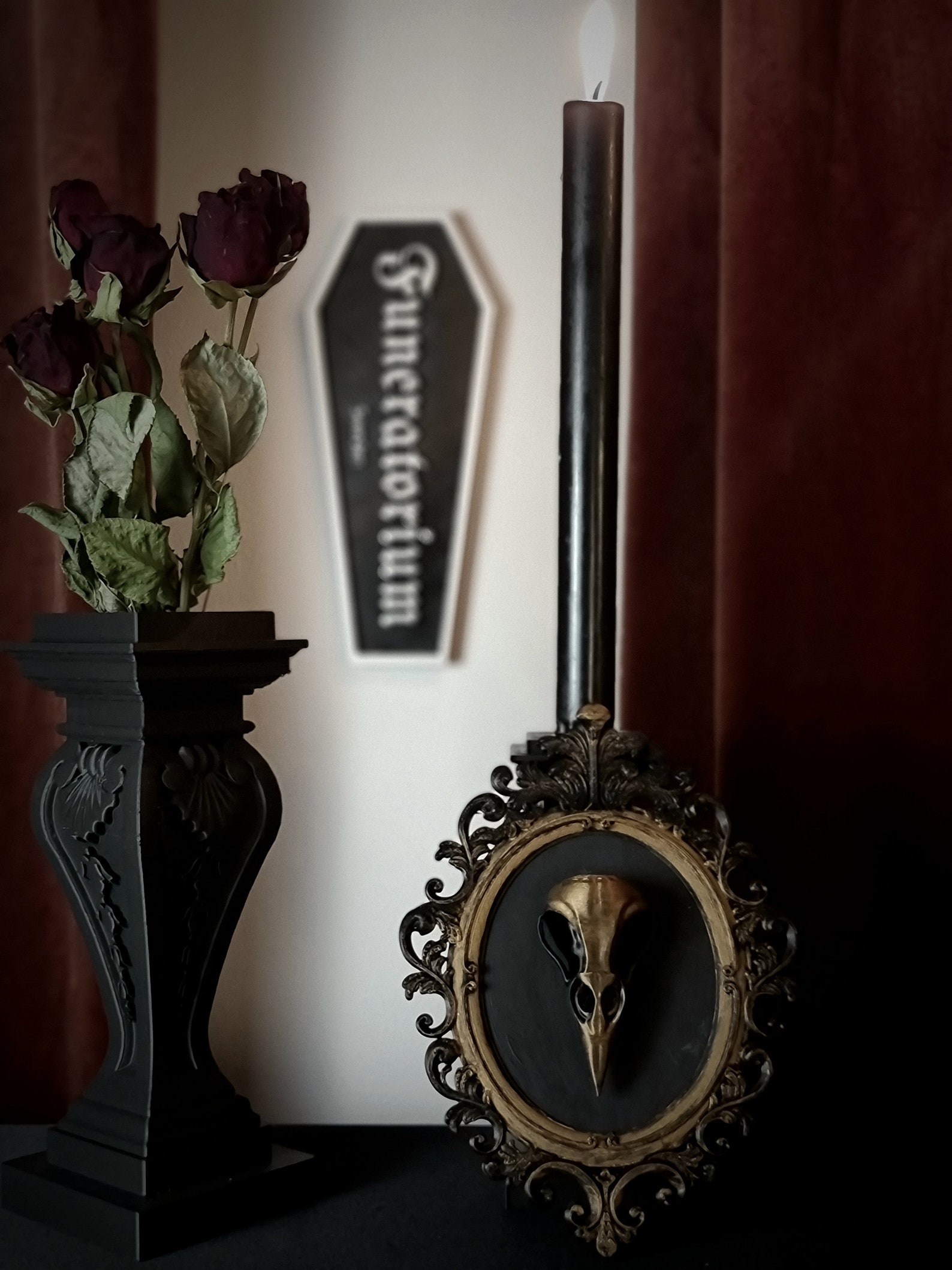 Gothic Victorian Raven Skull Frame gabriel - Etsy Canada