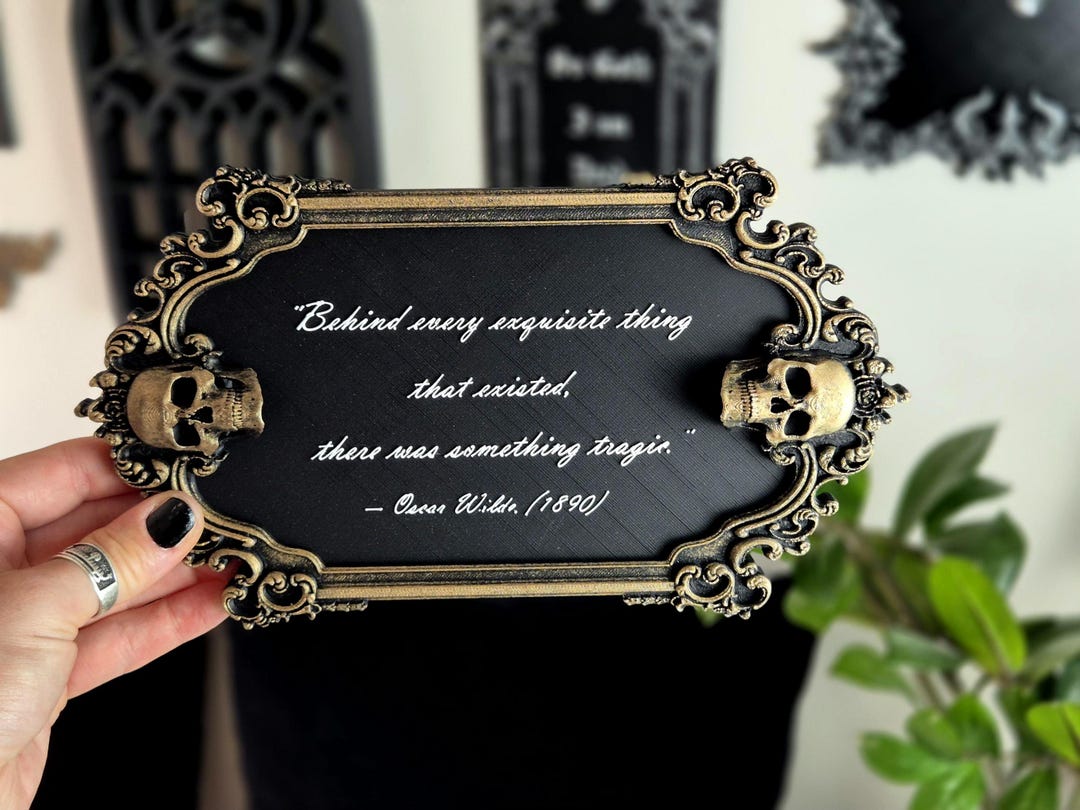 Gothic Victorian Wall Art | Macabre Quote Sign | Baroque Gothic Decor ...