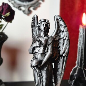 Angel of Death Statue, Gothic Home Decor, Dark Art Figurine, 3D Printed ...