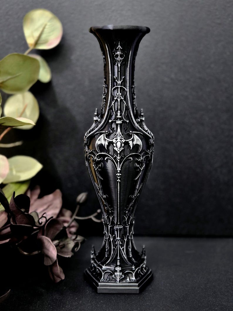 Vampire Vase – 3D Printed Gothic Victorian Vase for Dried Flowers ...