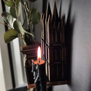 Gothic Cathedral Shelf | 3d-printed Gothic Wall Decor | Candle Holder ...
