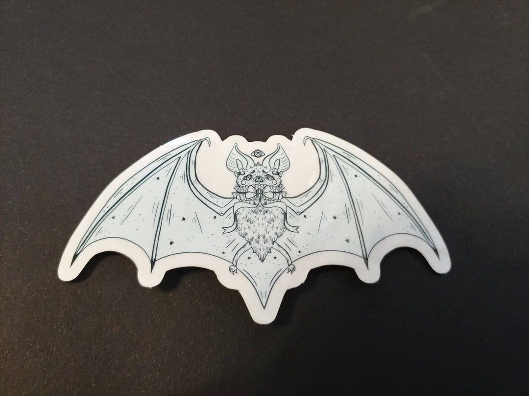 Starry Bat Vinyl Sticker - Etsy