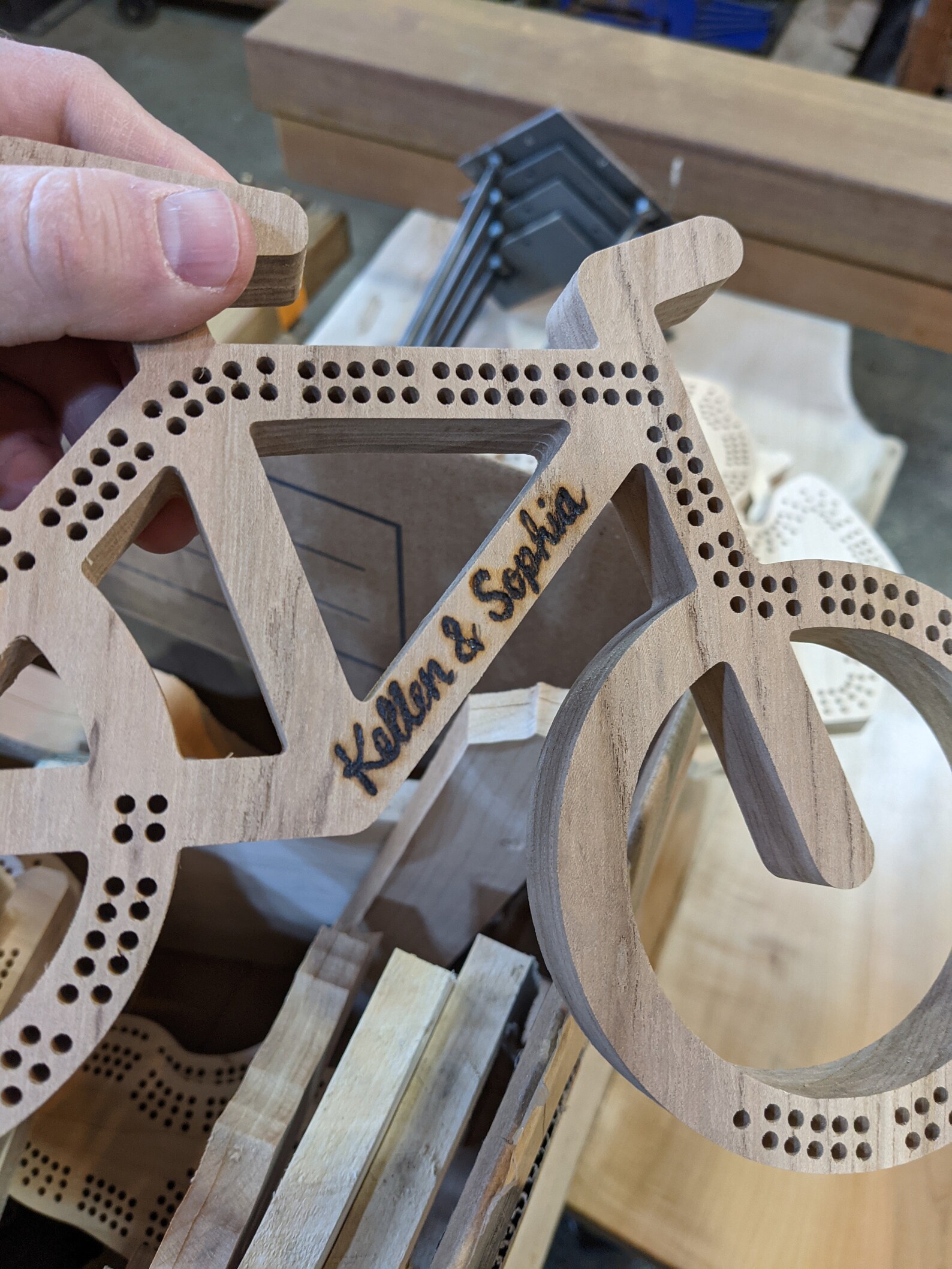 Customizable Bike Cribbage Cycling Bicycle - Pegs Included! - Etsy