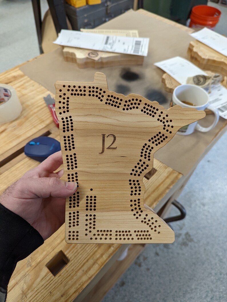 Minnesota State MN Cribbage Board, Includes Pegs - Etsy