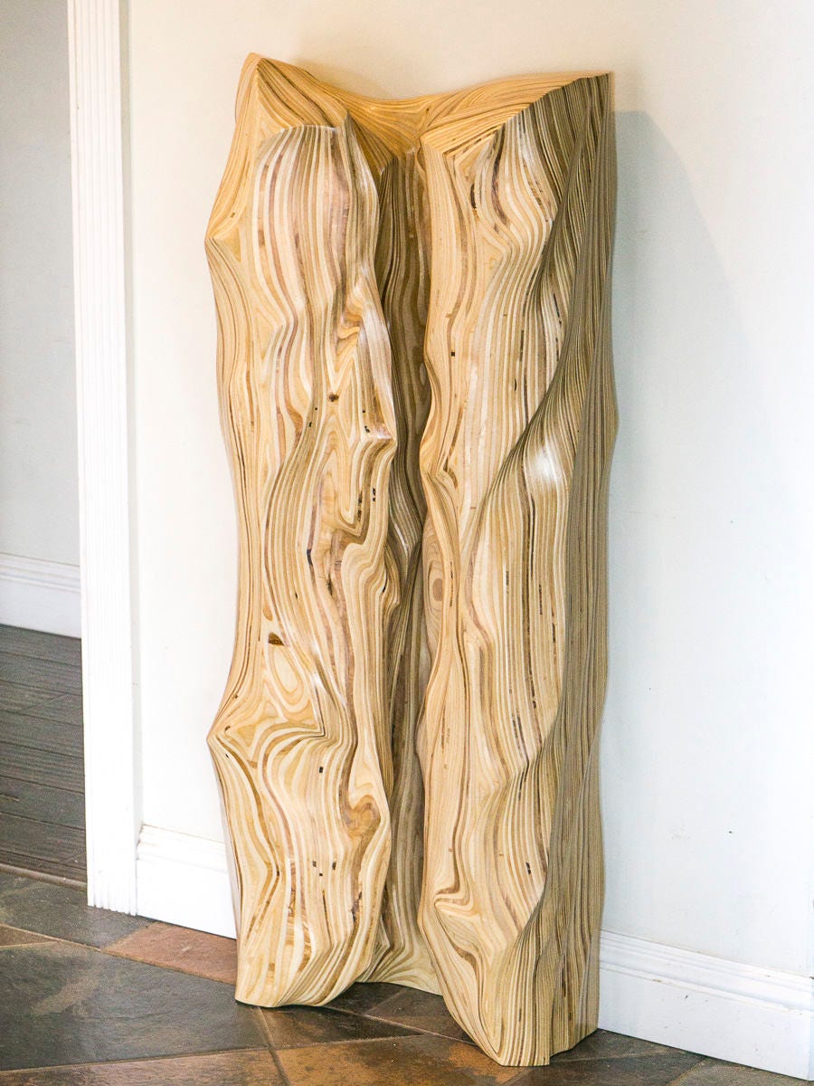 Slot Canyon Wood Sculpture, Nature Inspired Desert Landscape Hoemdecor ...