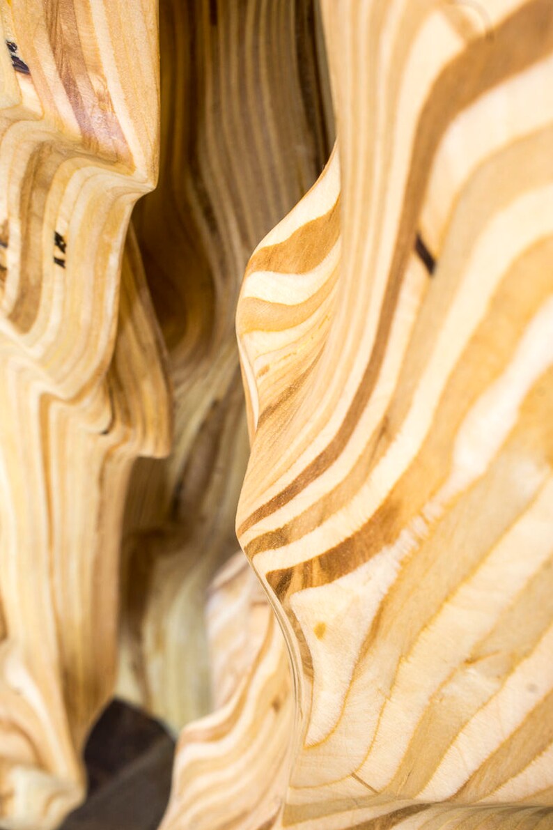 Slot Canyon Wood Sculpture, Nature Inspired Desert Landscape Hoemdecor ...