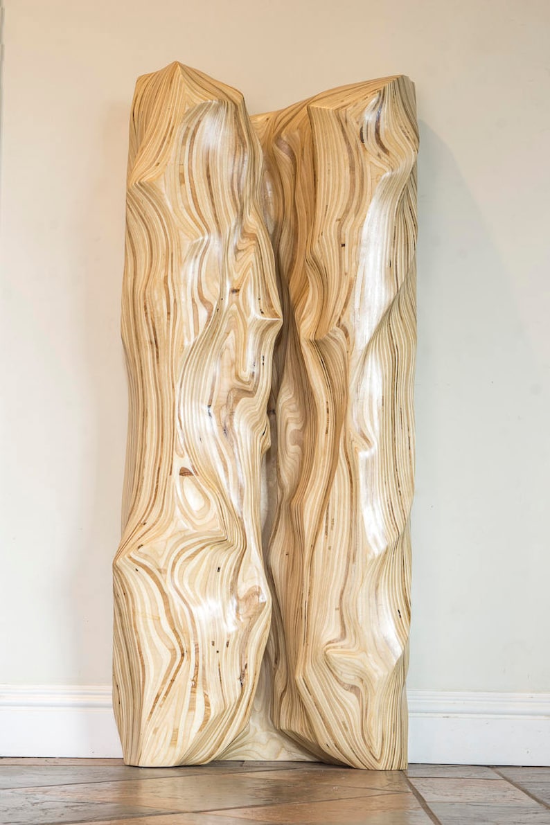 Slot Canyon Wood Sculpture, Nature Inspired Desert Landscape Hoemdecor ...
