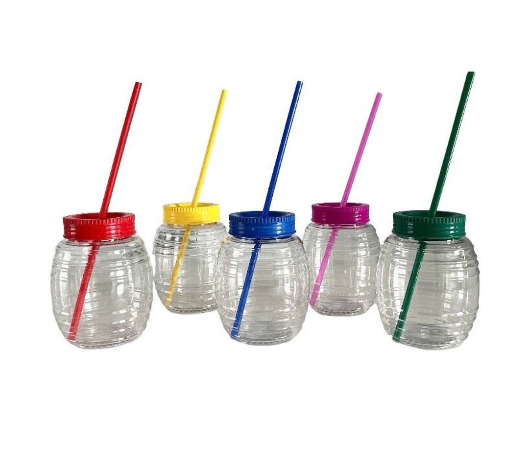 Vitroleros Cups 20 Ounces - 5 Different Color Caps - 20 Ounces Mexican ...
