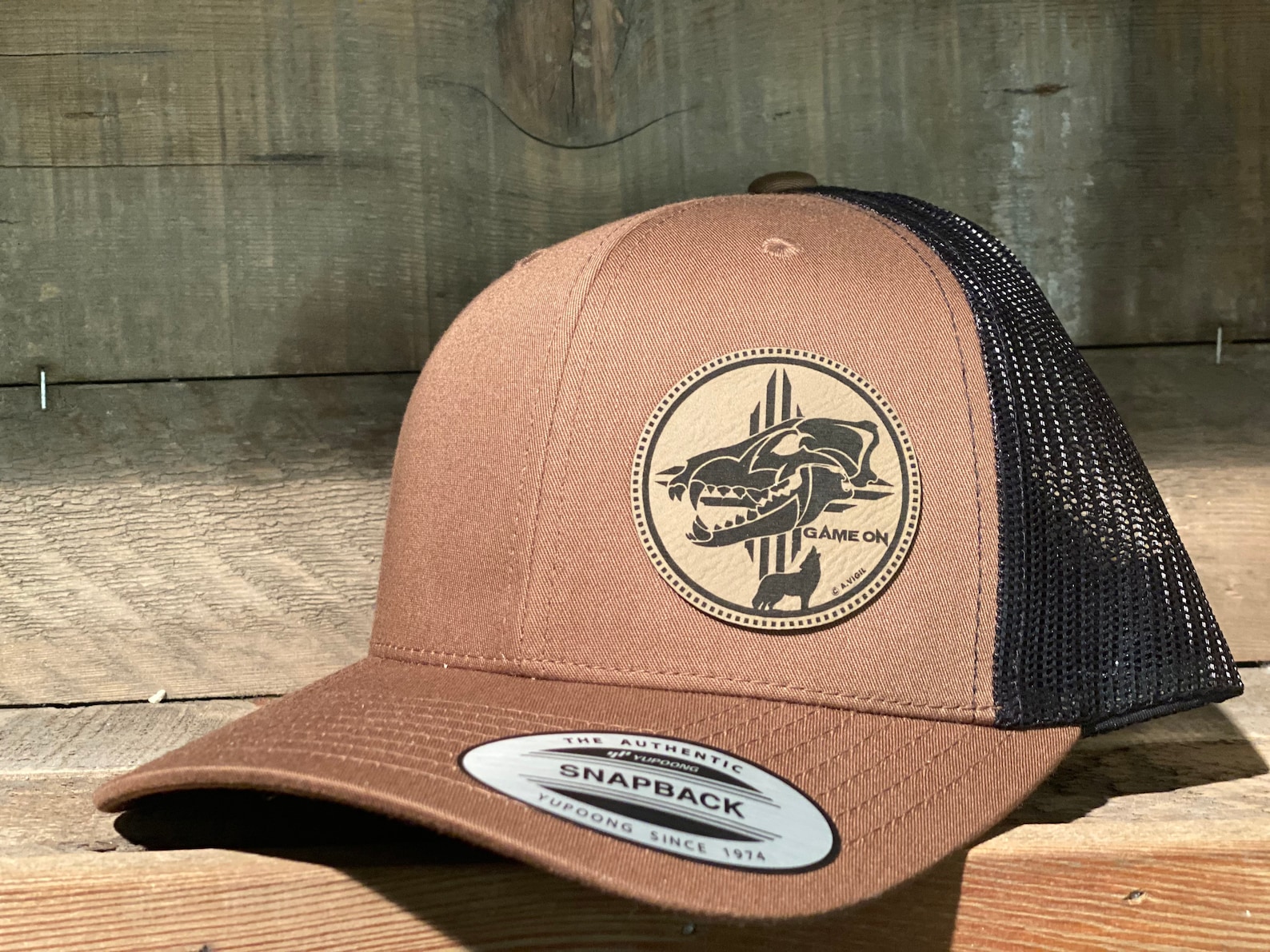 Game on COYOTE Hat. Snap Back Hat in Coyote Brown Available in 3 ...