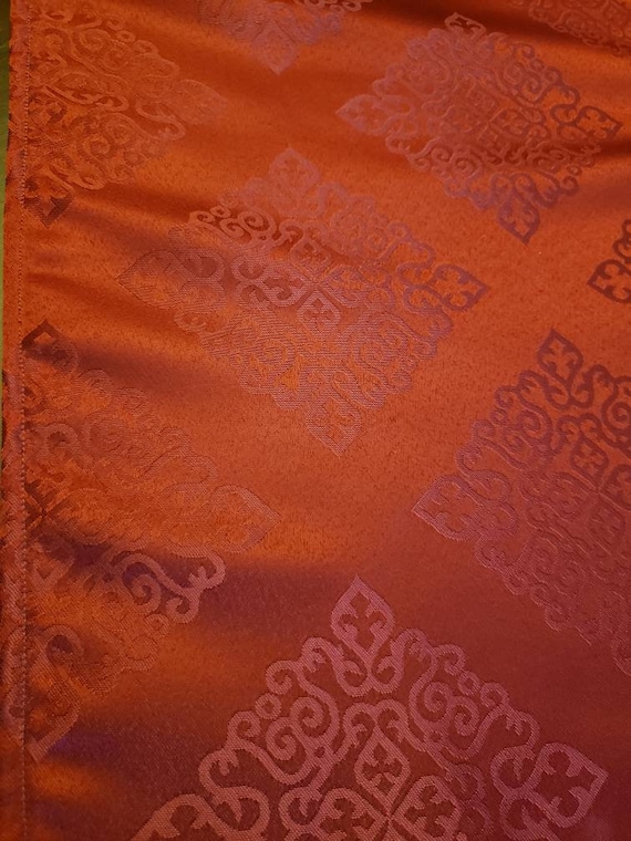 Gorgeous Deep Red Damask Table Runner. | Etsy