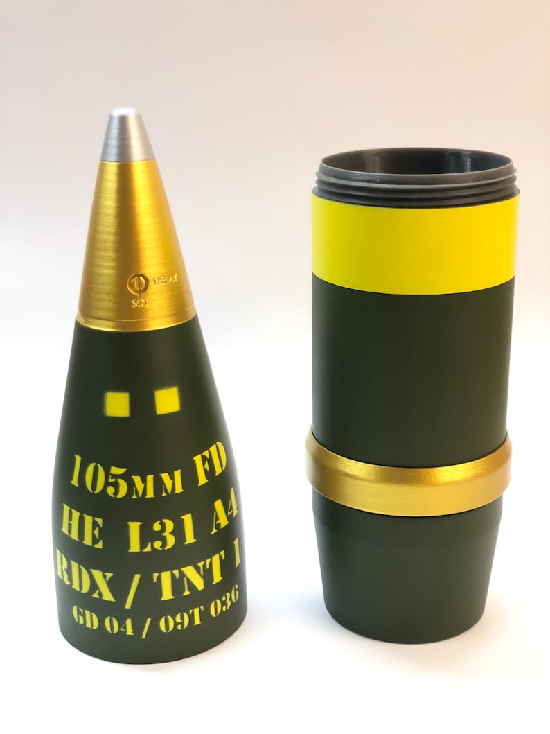 Fake Plastic 3D Printed 105mm Howitzer Round With Case - Etsy