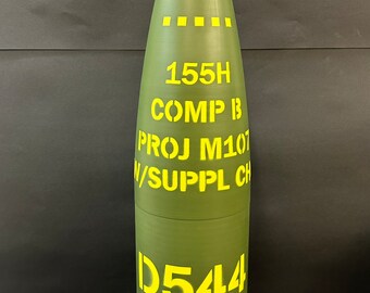 3D Printed "he" 155mm Artillery Round Shell "plastic" Full Size - Etsy