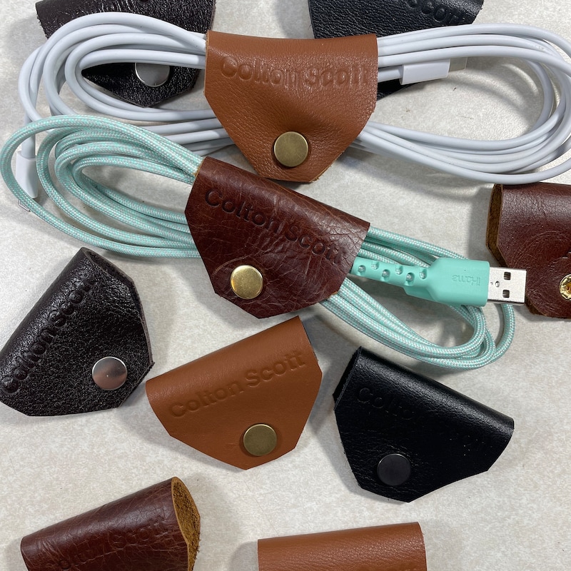 Leather Cable Holder - Etsy