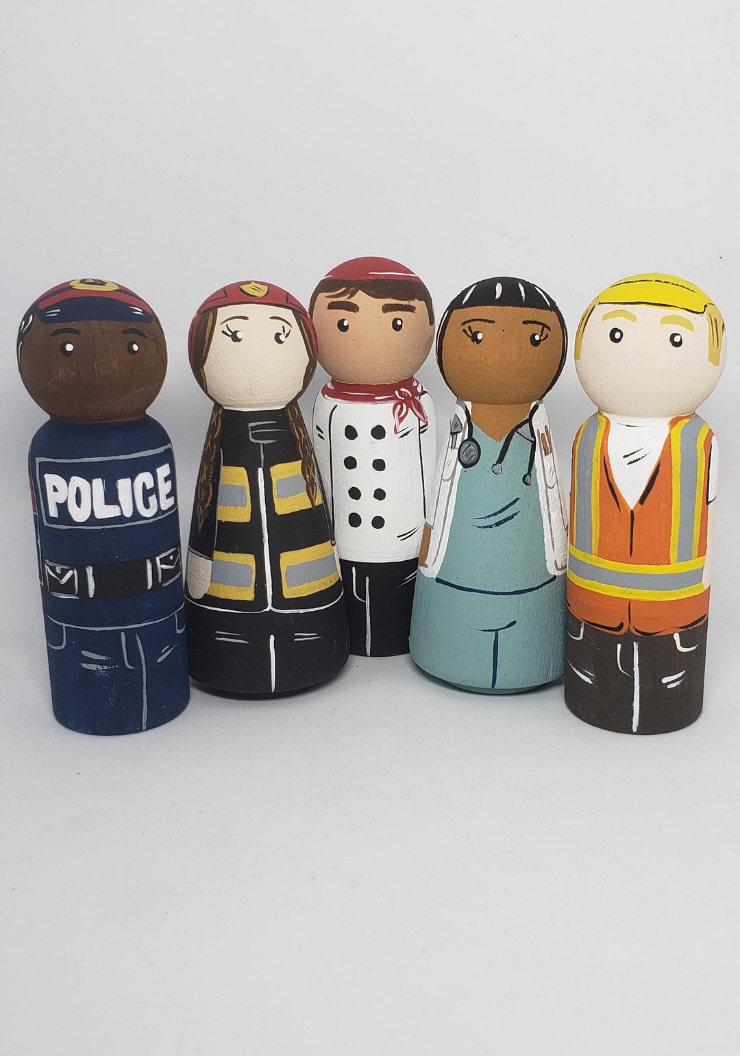 Any 5 Community Workers, Community Helper Peg Dolls, Career Peg Dolls ...