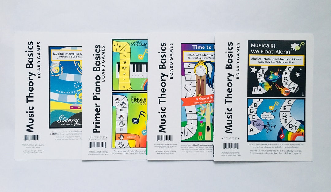 Music Theory Boardgame 4-pack: Fun Games for Teaching/reviewing Music ...
