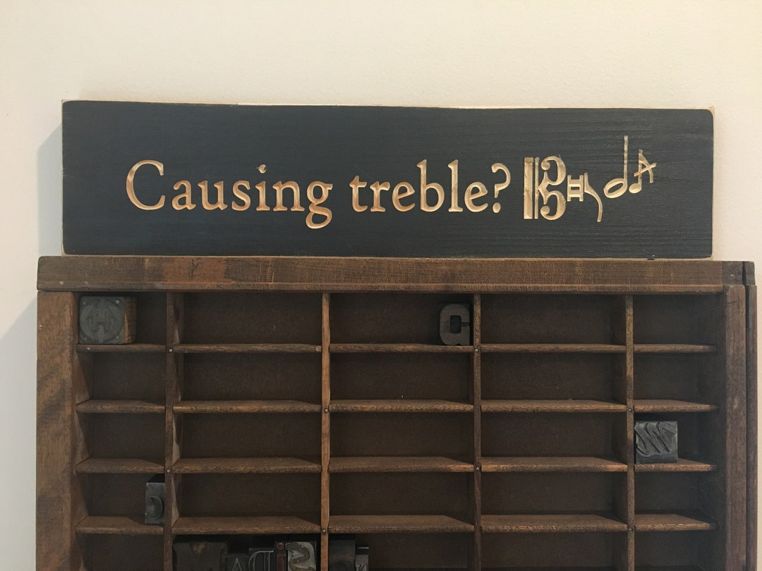 Causing Treble Whimsical Wooden Music Signs for Music Teachers and ...