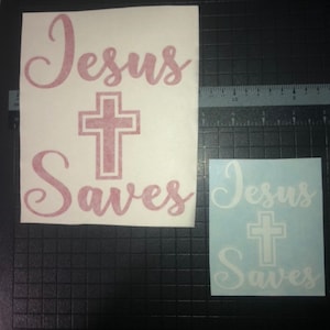 Jesus Saves Window Decal | Jesus Bumper Sticker | Jesus Saves Vinyl Car ...