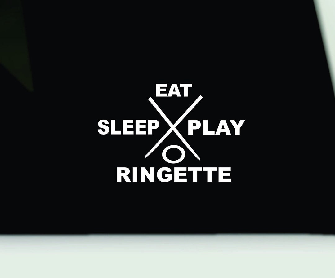 Ringette Vinyl Decal Ringette Bumper Sticker Eat Sleep - Etsy